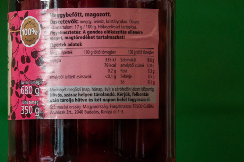 Szeretjük a magyar meggybefőttet!