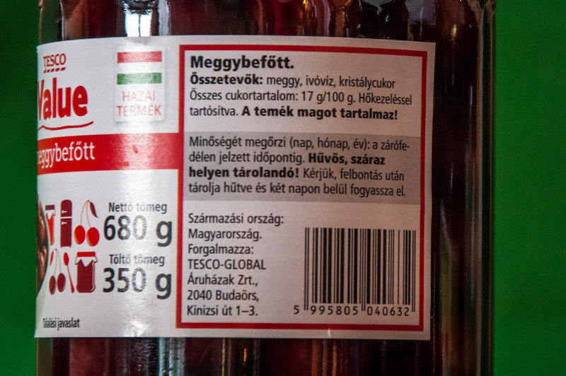 Szeretjük a magyar meggybefőttet!